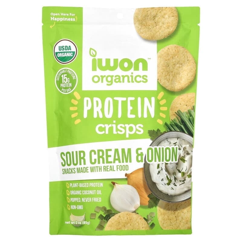IWON Protein Crisps Organic Sour Cream & Onion - 3 oz Pack of 3 ...