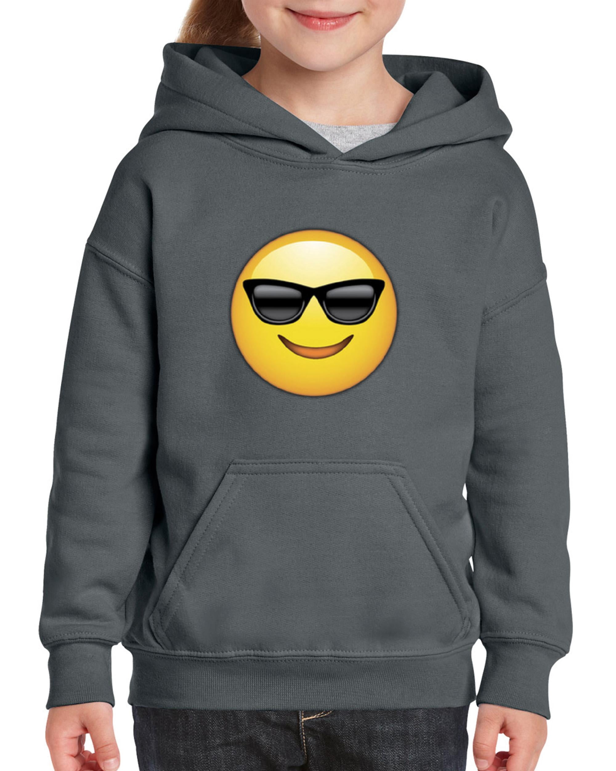 IWPF - Big Girls Hoodies and Sweatshirts - Emoji with Sunglasses ...