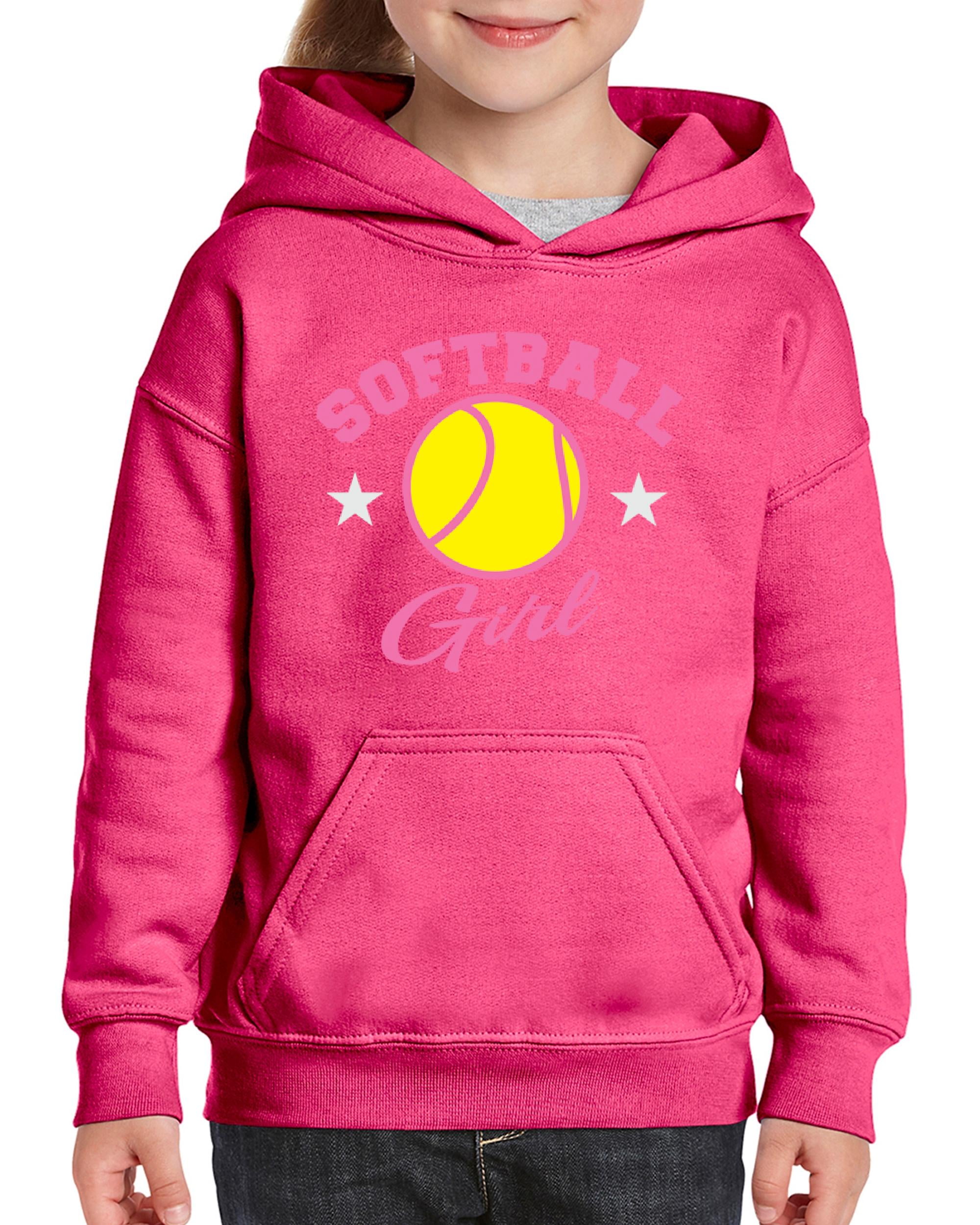 IWPF - Big Girls Hoodies and Sweatshirts - Softball Girl - Walmart.com