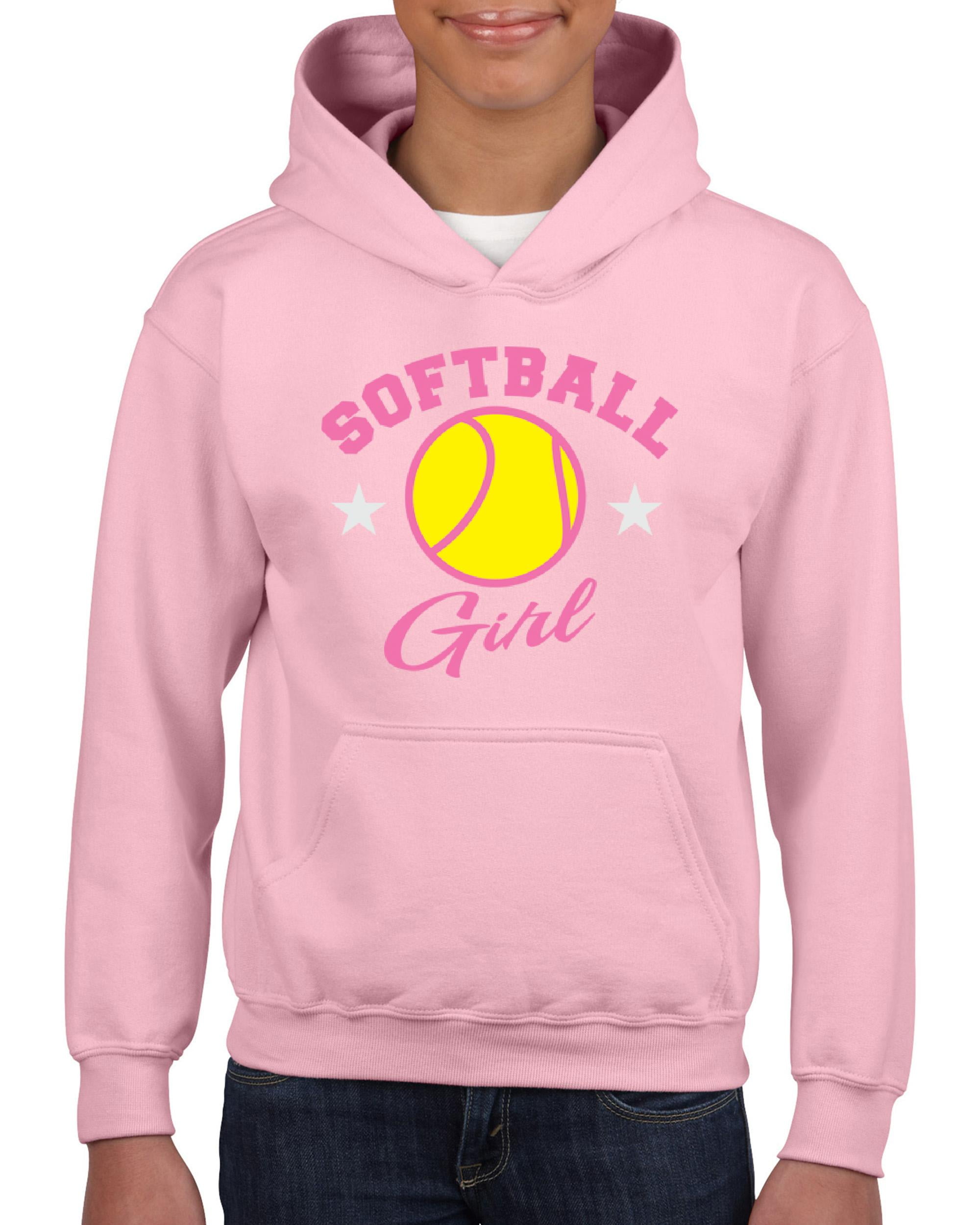 IWPF - Big Girls Hoodies and Sweatshirts - Softball Girl - Walmart.com