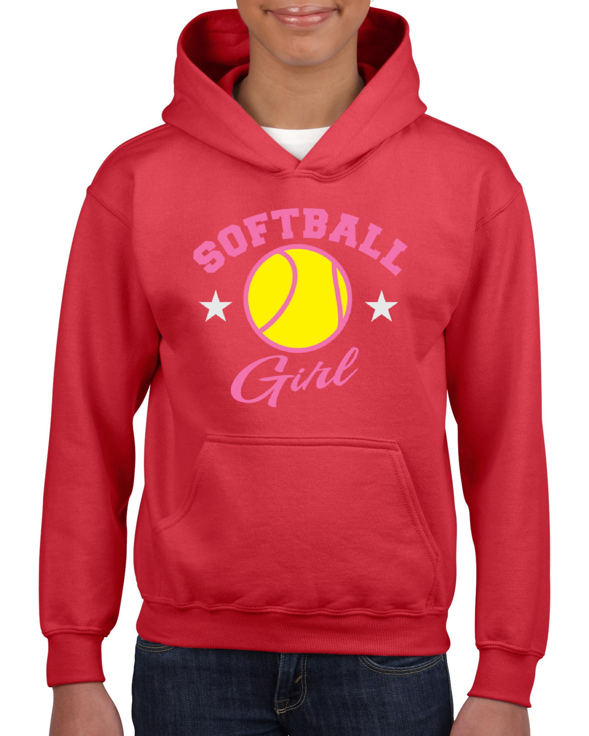 IWPF - Big Girls Hoodies and Sweatshirts - Softball Girl - Walmart.com