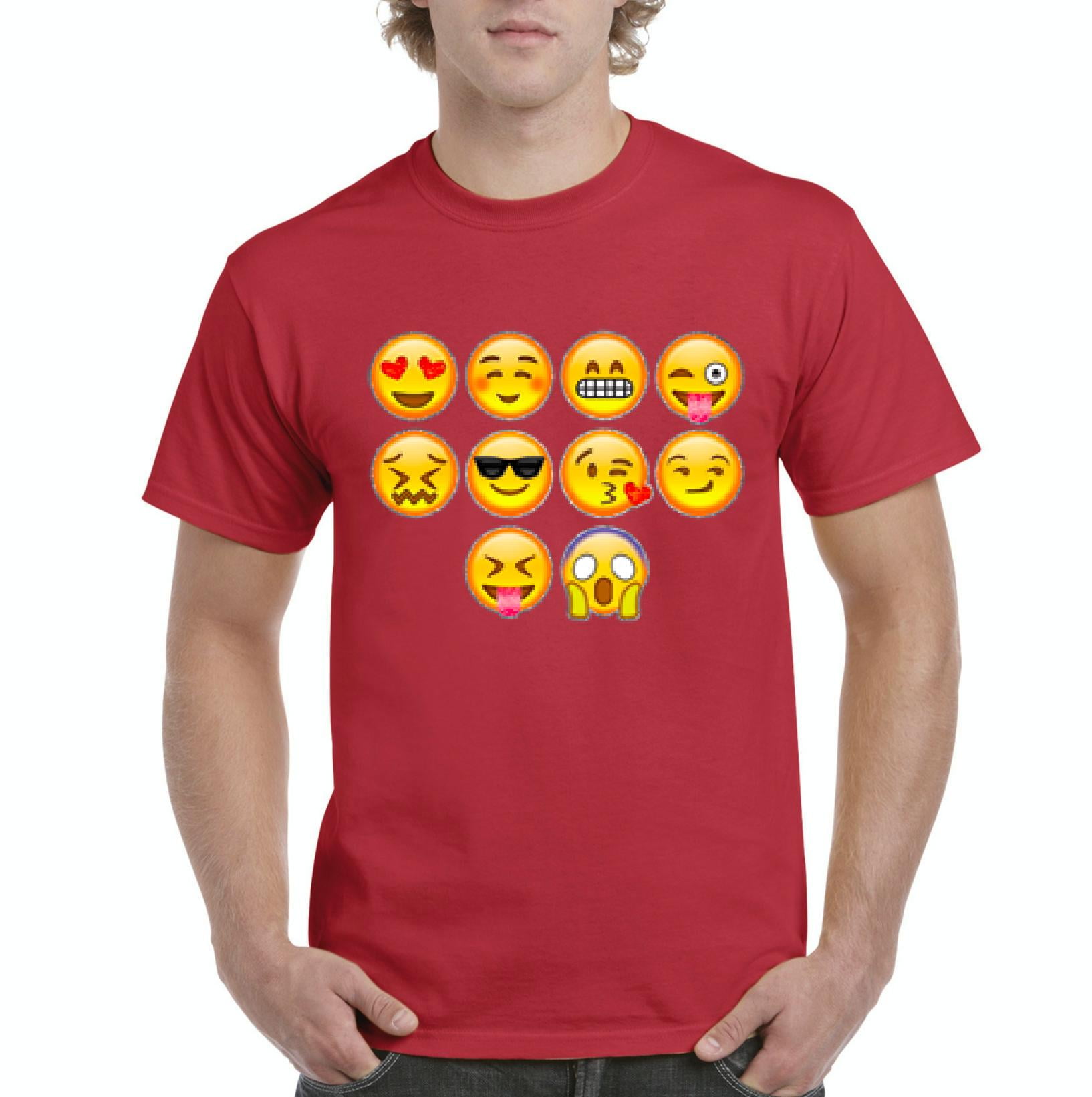 IWPF - Men's T-Shirt Short Sleeve - Emoji Entourage - Walmart.com
