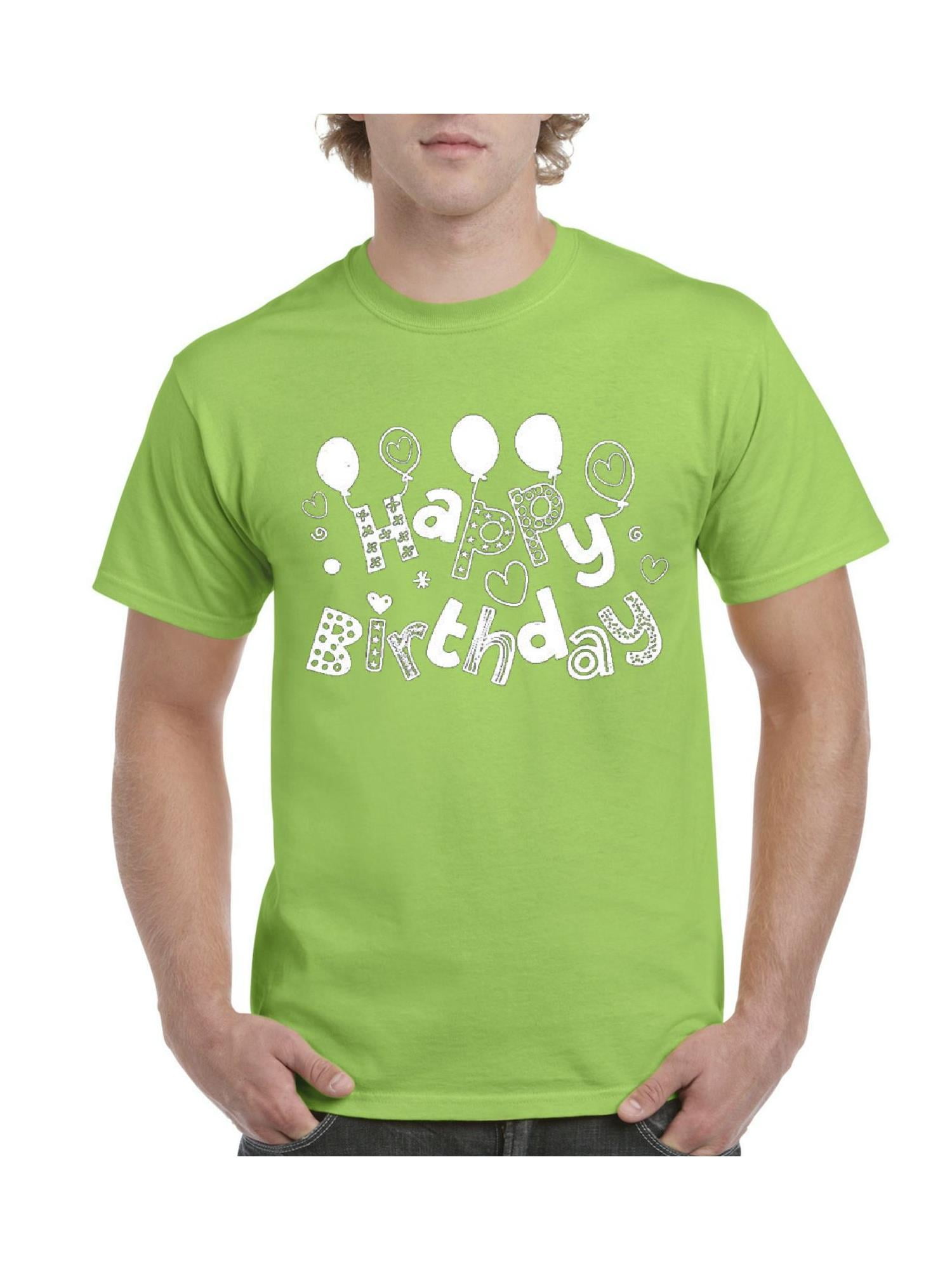 IWPF - Men's T-Shirt Short Sleeve - Happy Birthday - Walmart.com