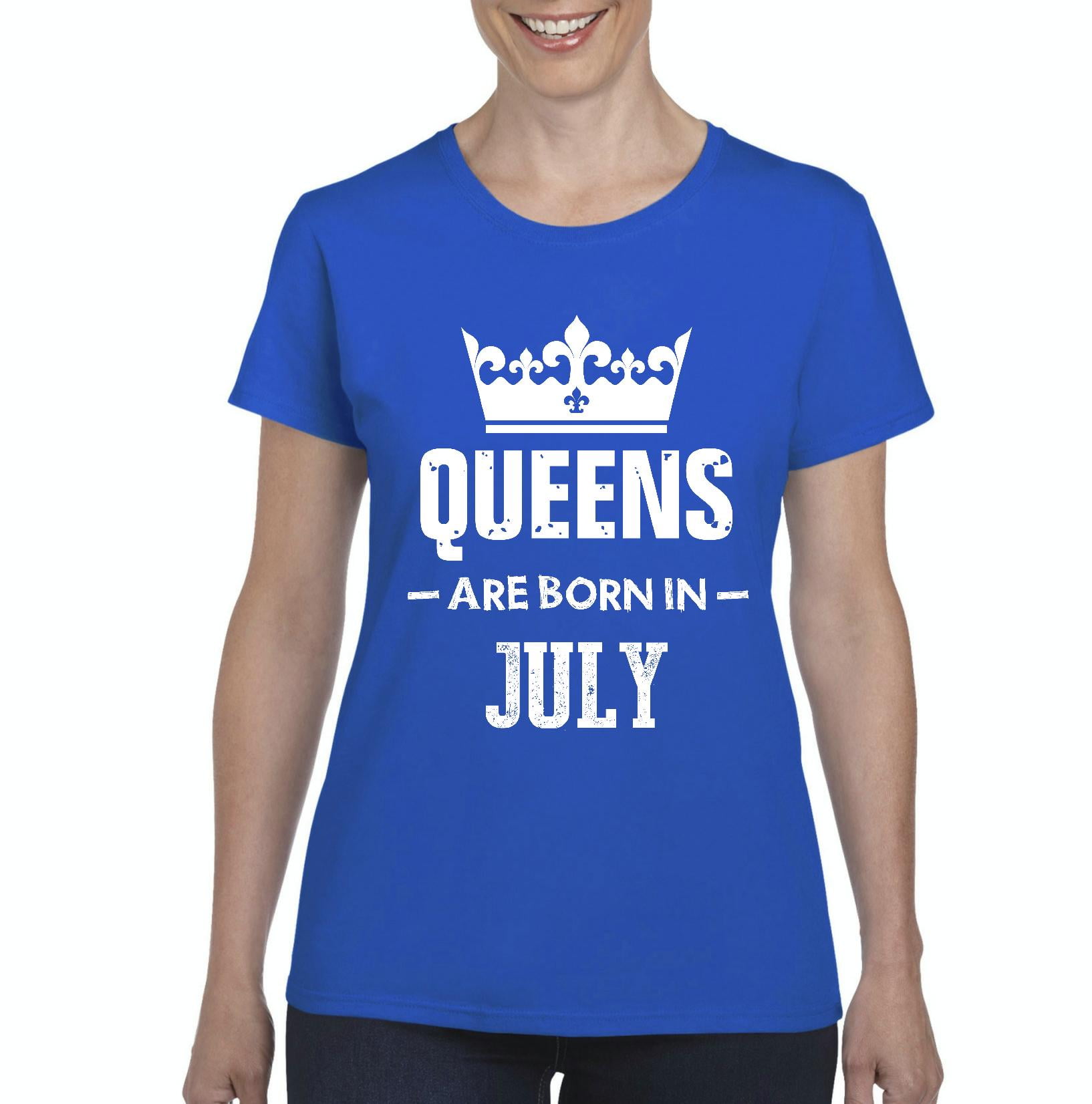 IWPF - Women's T-Shirt Short Sleeve - Birthday Gift Queens Are Born in ...