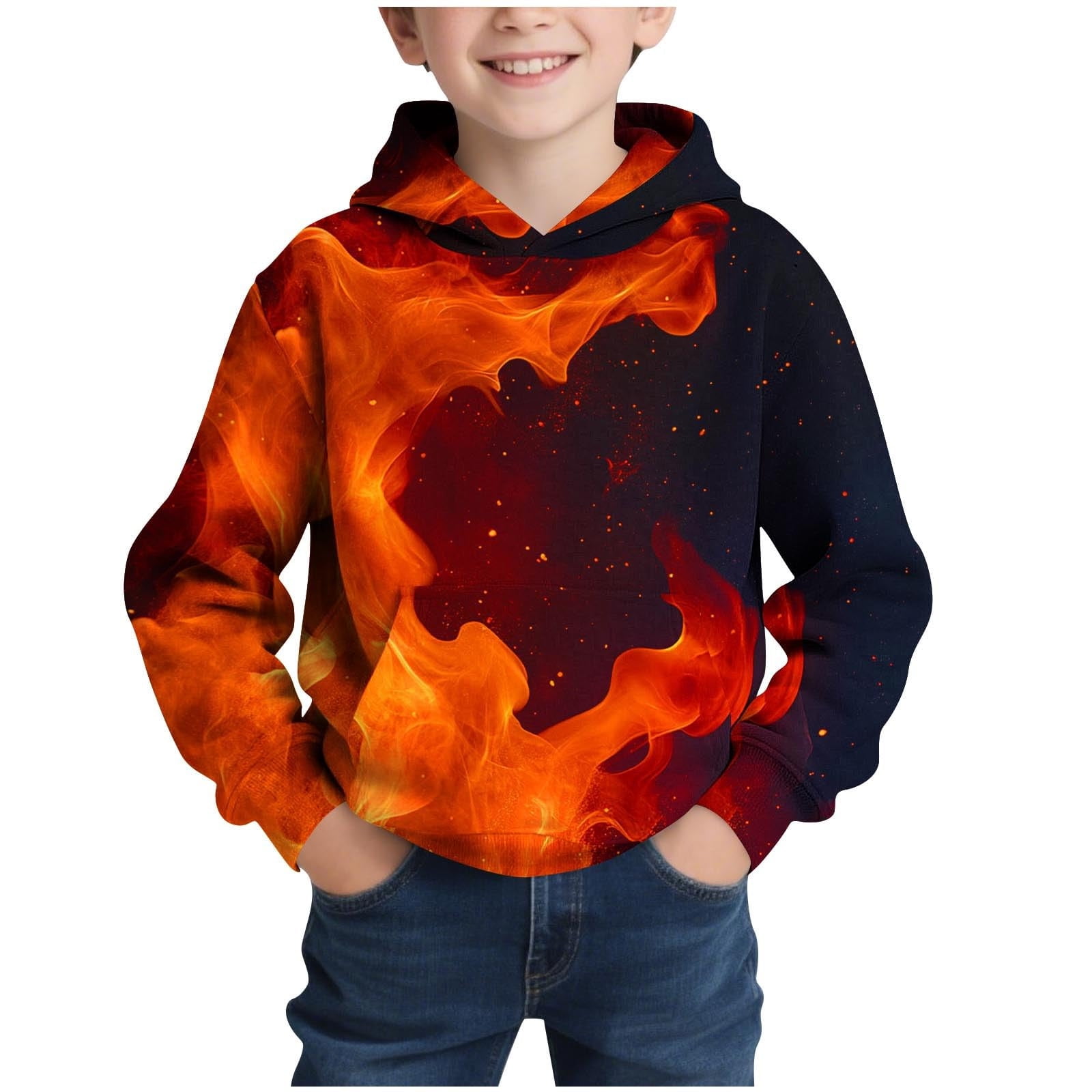 IWRICH Boys Printed 3D Graphic Hoodies Long Sleeve Hooded Sweatshirts ...