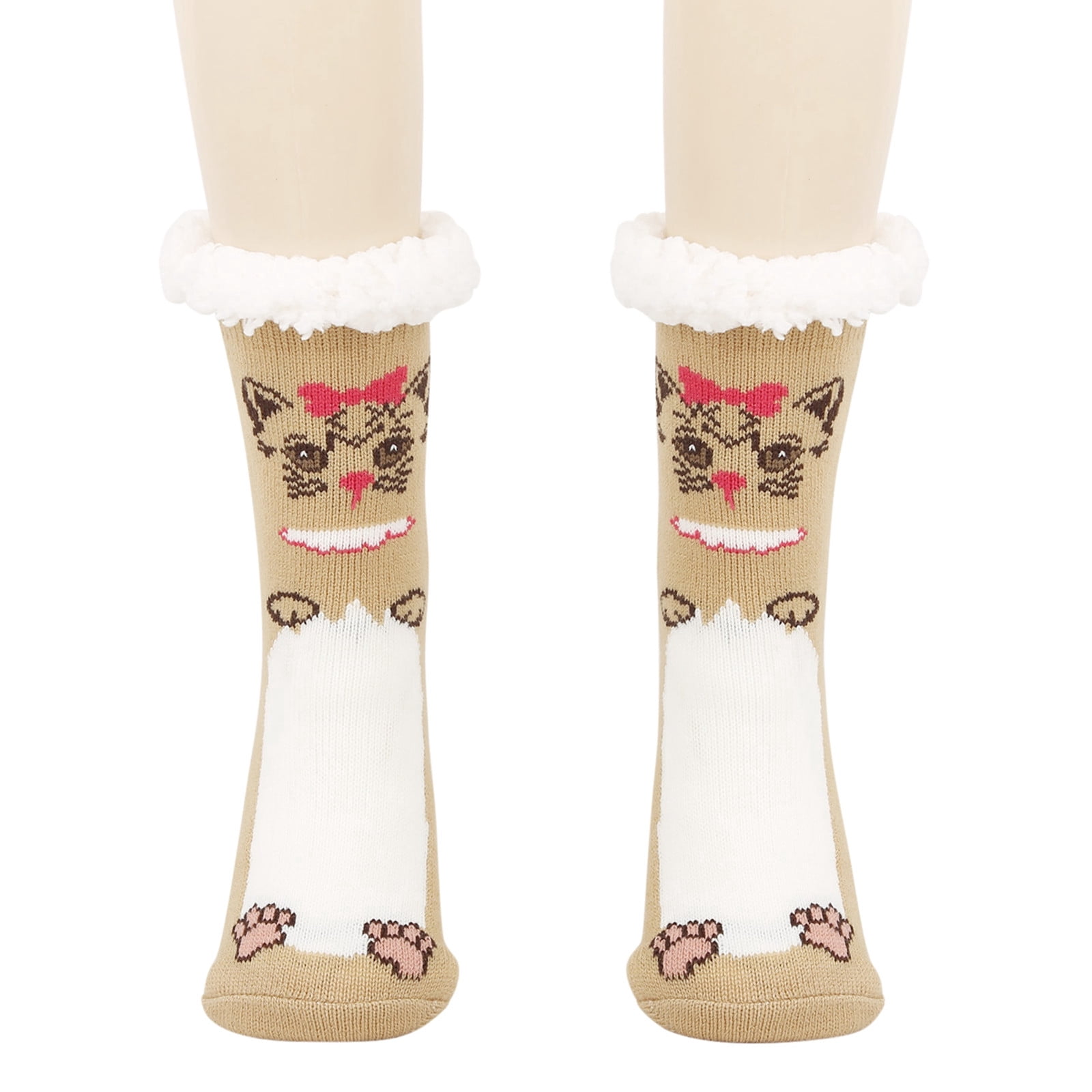 IWRICH Christmas Gifts Stocking Stuffers Fuzzy Slipper Socks Warm ...
