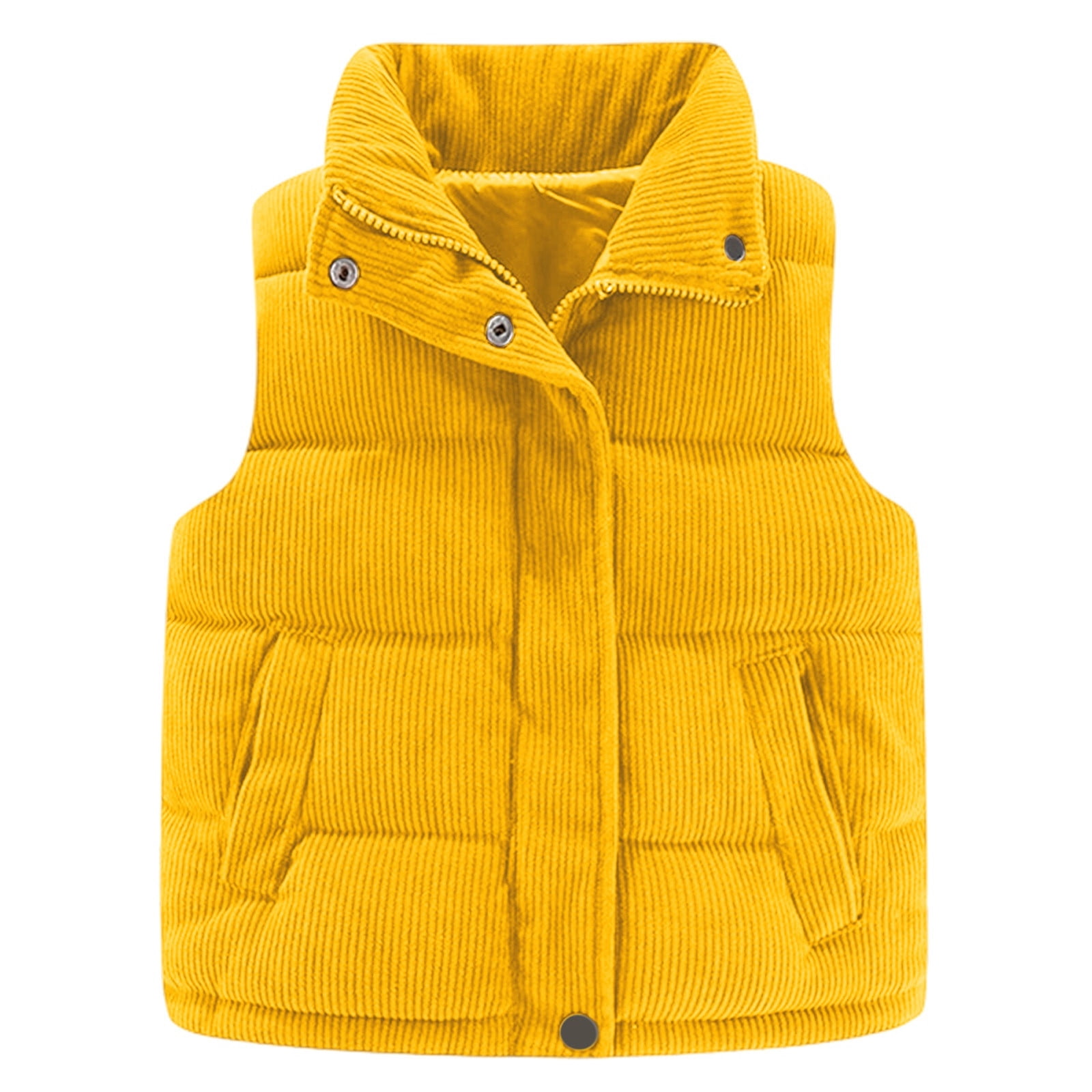 IWRICH Girls Corduroy down Vest Kids Winter Warm Quilted Jacket ...