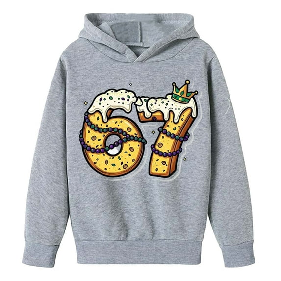 IWRICH Kids Six Seven Printed Rave Hoodies Mardi Gras Hooded ...