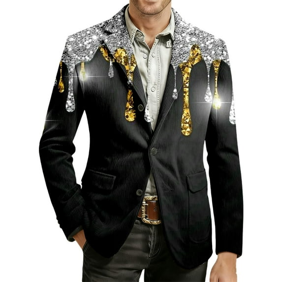 IWRICH Men's Corduroy Jacket Carnival for Formal Events Business Casual ...