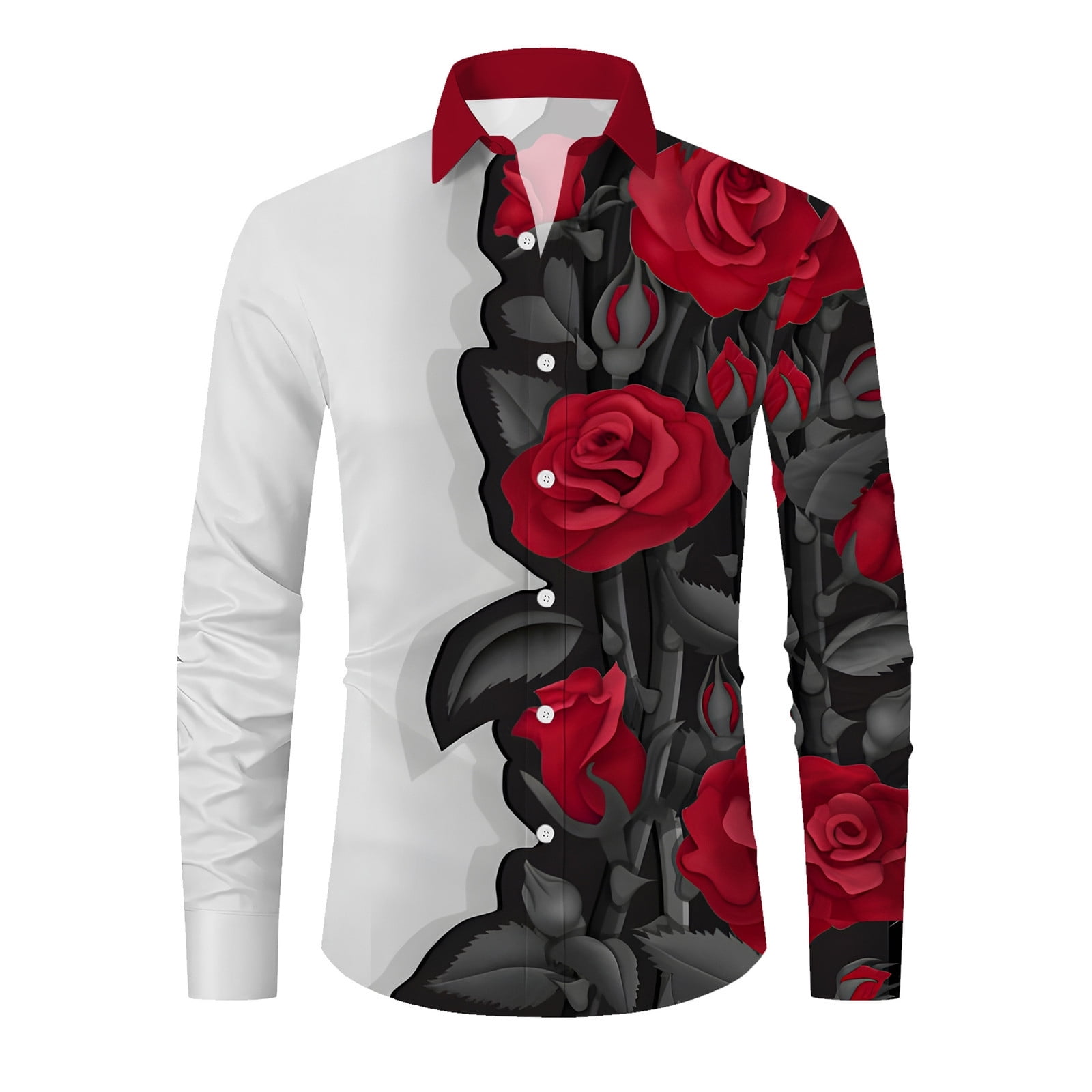 IWRICH Men's Long Sleeve Shirt Regular Fit Casual Button down Shirts ...