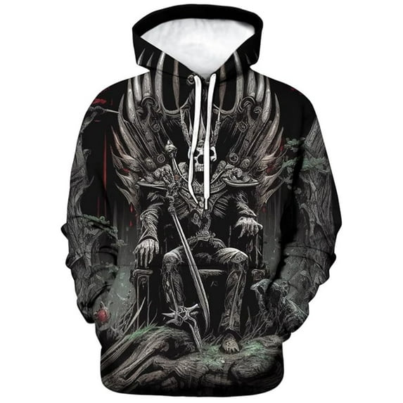 IWRICH Men's Psychedelic Floral Hoodies Kingdom Hooded Sweatshirt ...