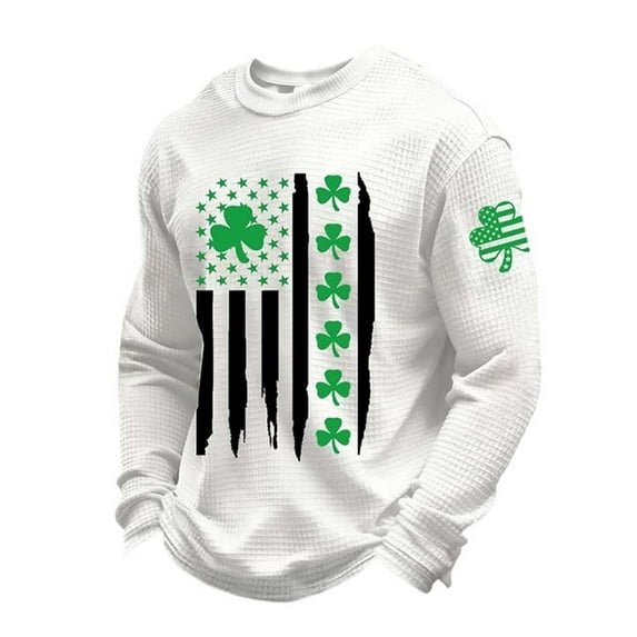 IWRICH Men's St. Patrick's Day T Shirts Fashion Shamrock Flag Graphic ...