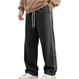 IWRICH Men's Sweatpants Acid Washed Elastic Waist Drawstring Sweat ...
