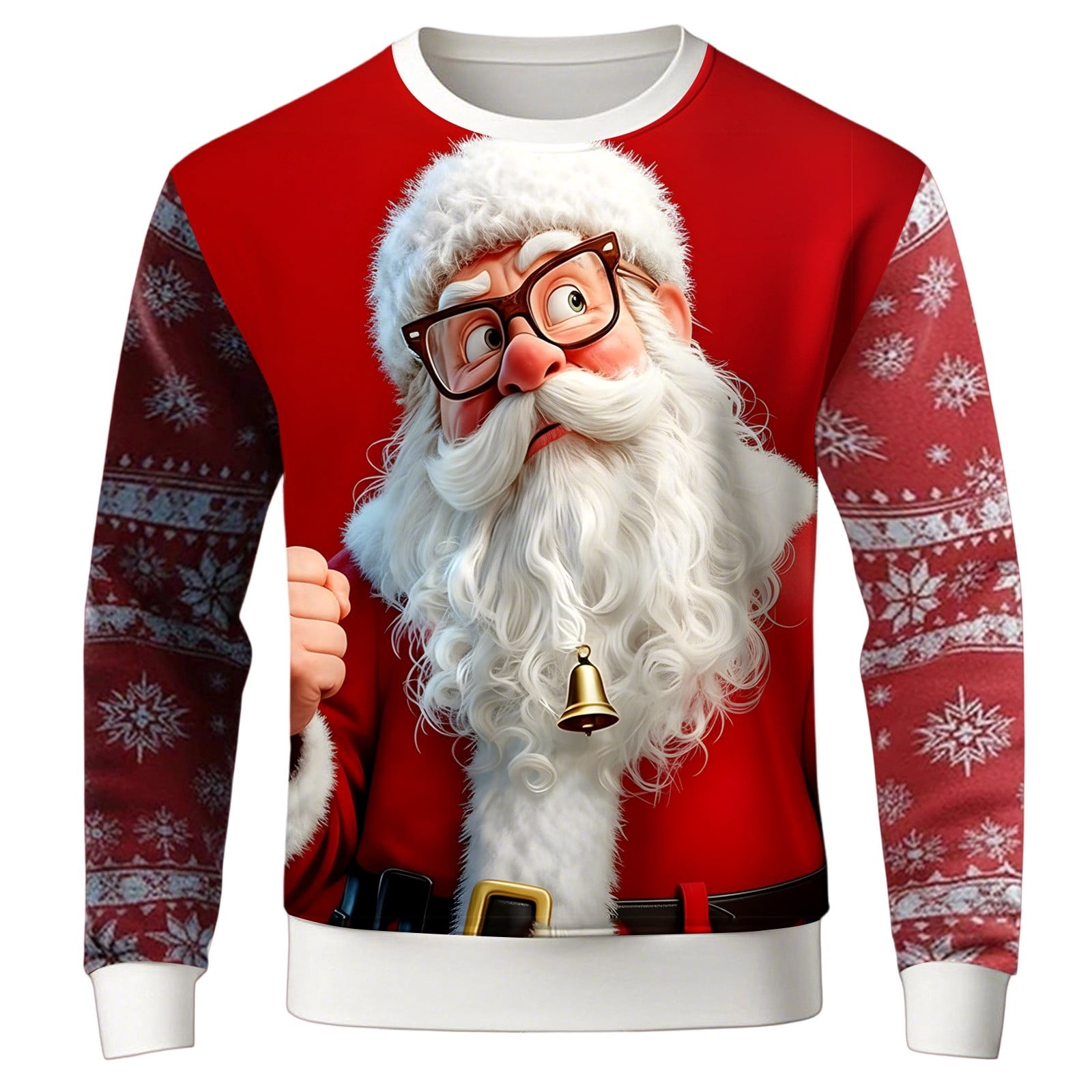 IWRICH Santa Christmas Sweatshirts for Men 2025 Funny Christmas ...