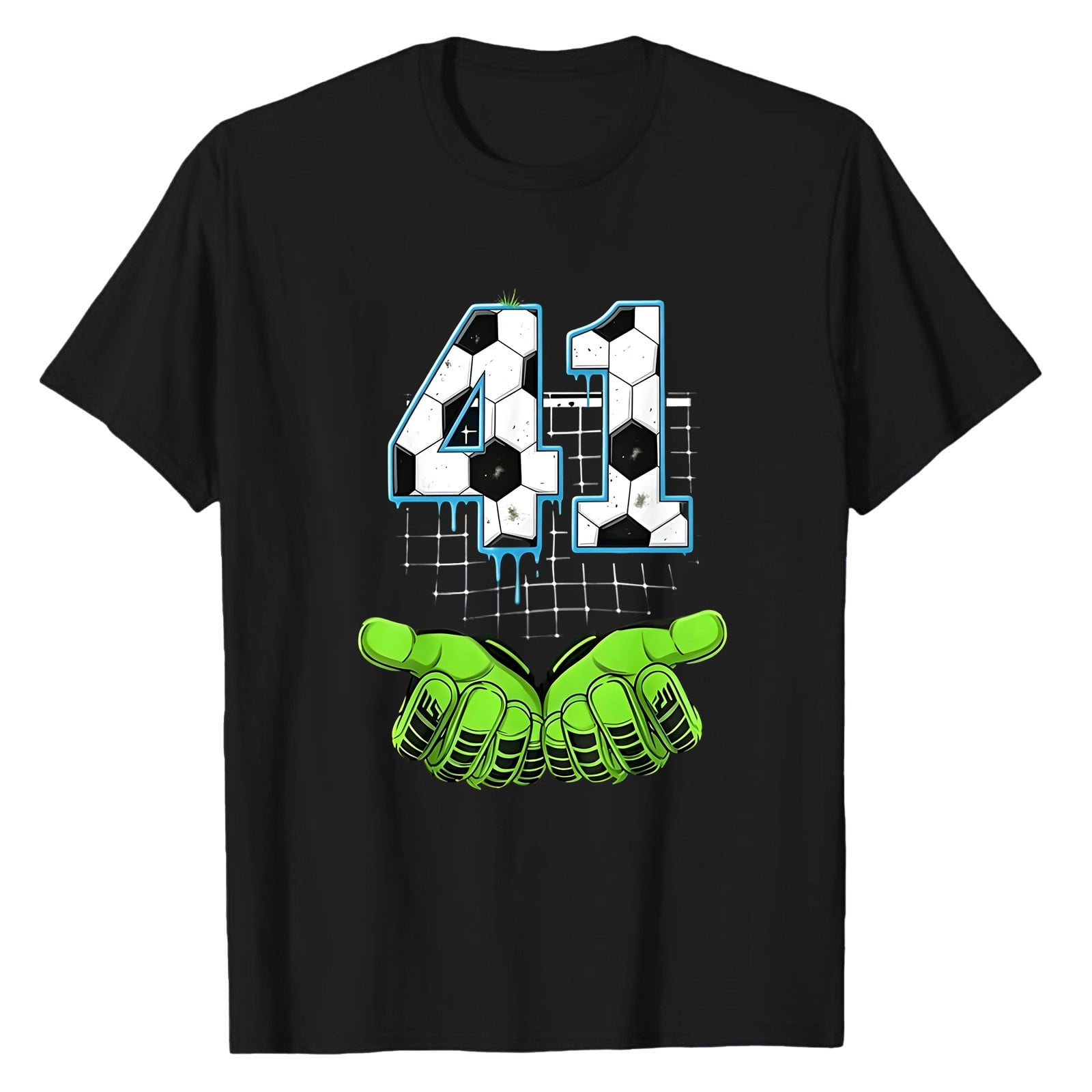 IWRICH Soccer 41 Four One Funny Gen Alpha Meme Drip T-Shirt Black L ...