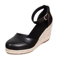 IWRICH Women's Espadrilles Wedges Sandals Closed Toe Fashion Woven High ...