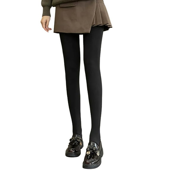 IWRICH Women's Fleece Lined Tights Fake Translucent Thick Pantyhose ...