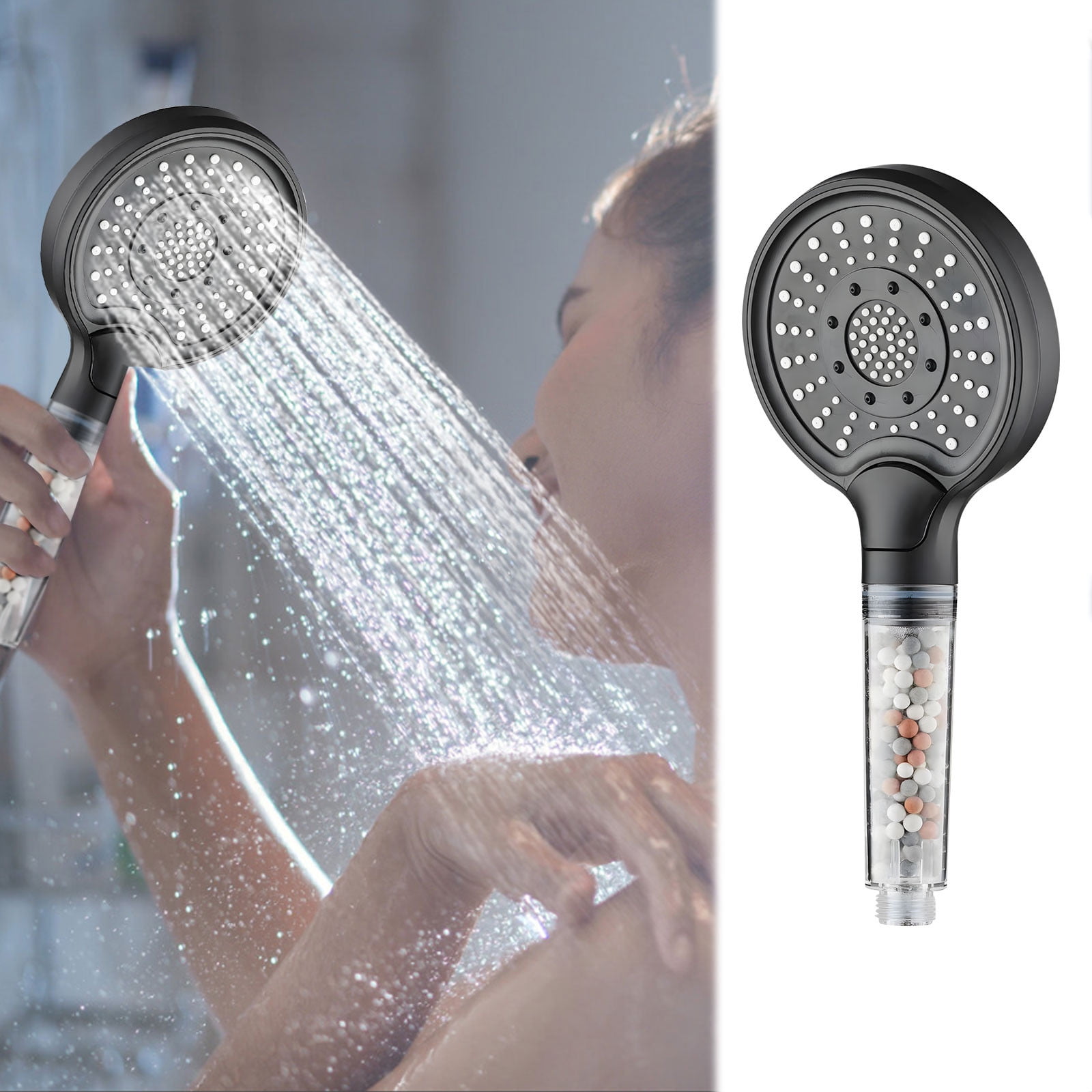Iwruhzy Purified Water Booster Showerhead Household Handheld Showerhead