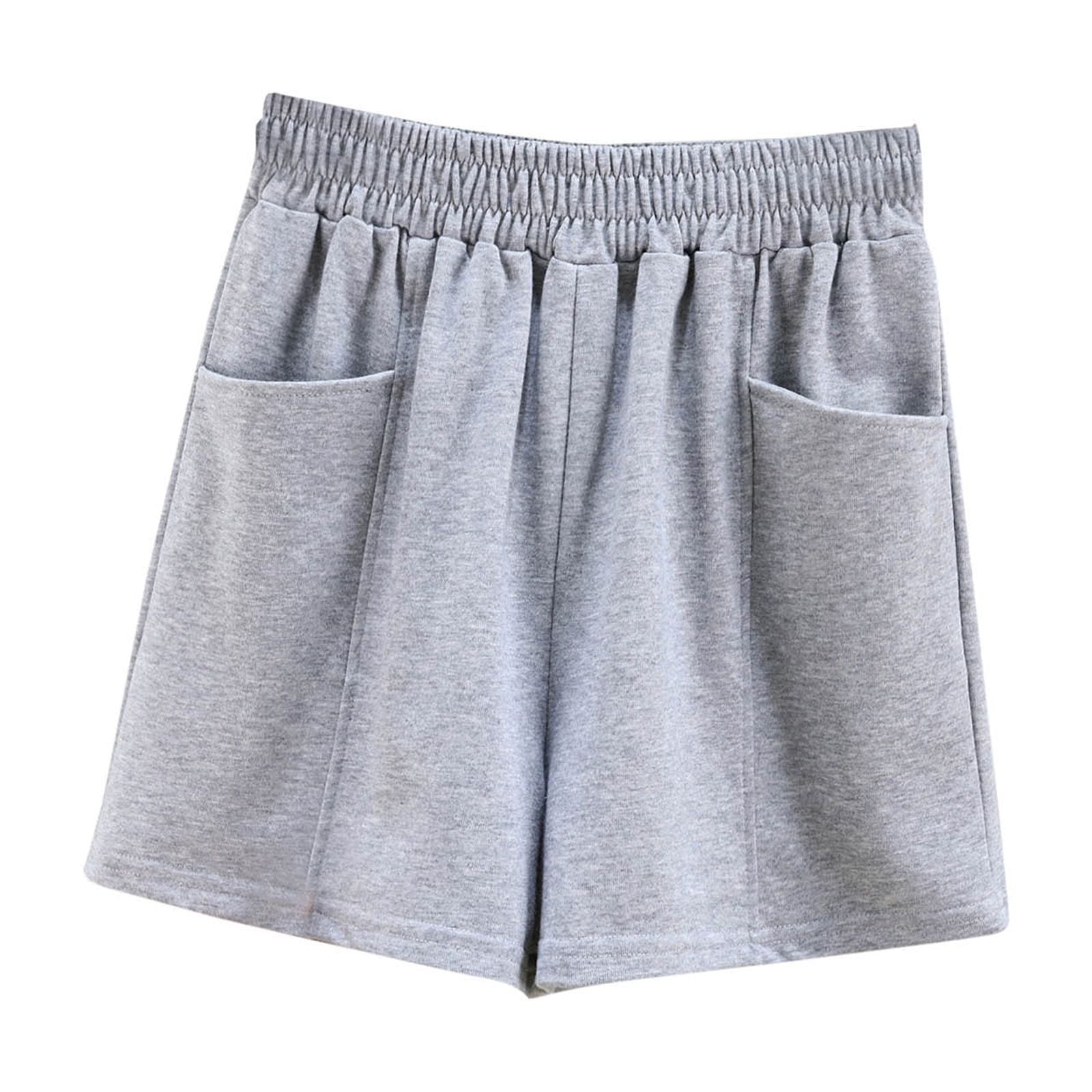 IWRUHZY Running Shorts for Women Trendy Elastic Waist Athletic Pants ...