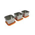 IWZ 3-Pack Stainless Steel Food Storage Containers with Orange Lids ...