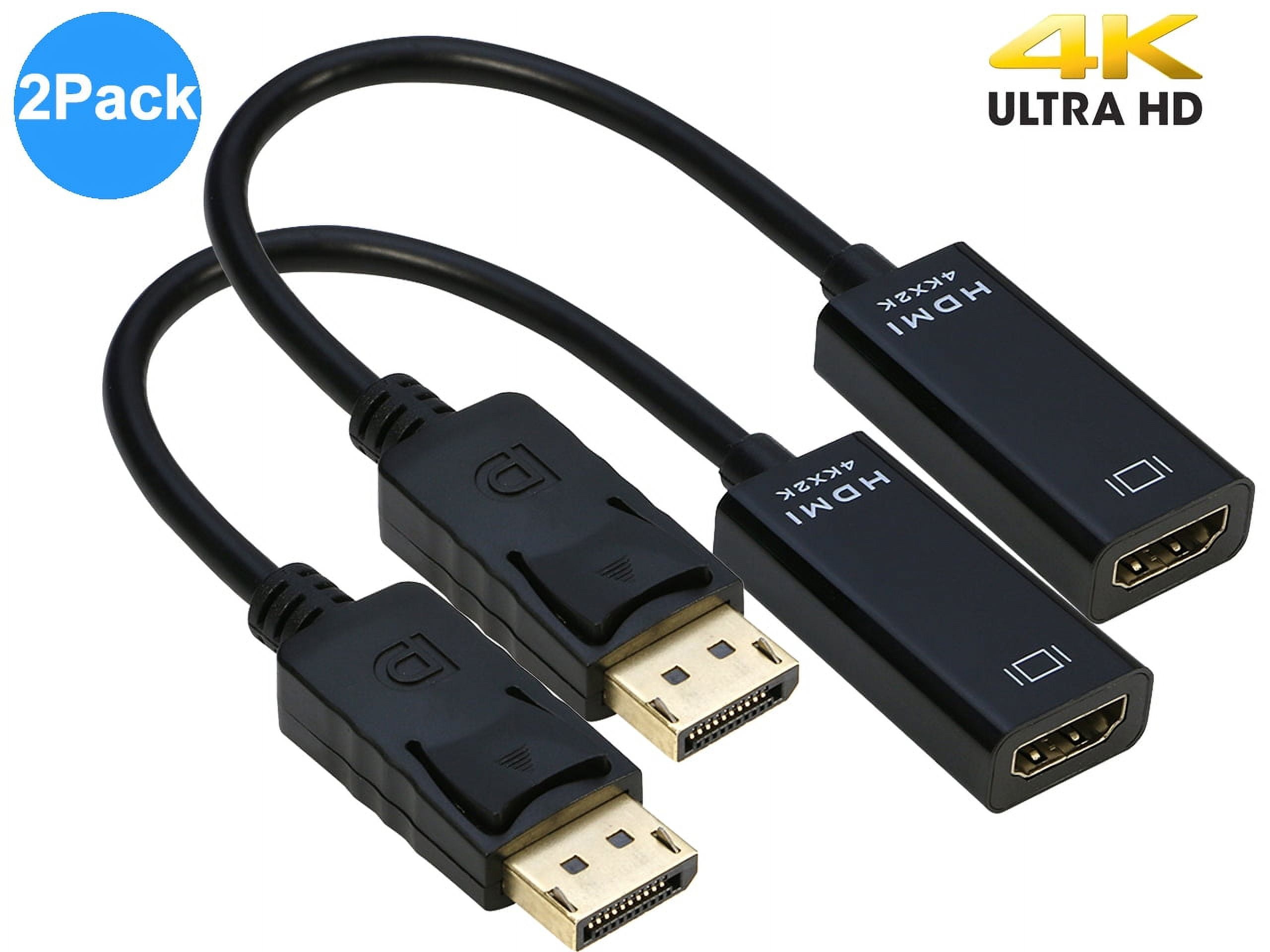 IXEVER DP DisplayPort to HDMI Adapter Cable [4K*2K, 2Pack], - Walmart.com