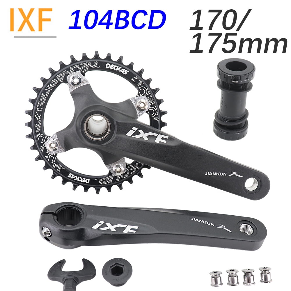 IXF MTB Crankset 104BCD Bike Crank 170 175 Snail Chainring 32T 34T 36T ...