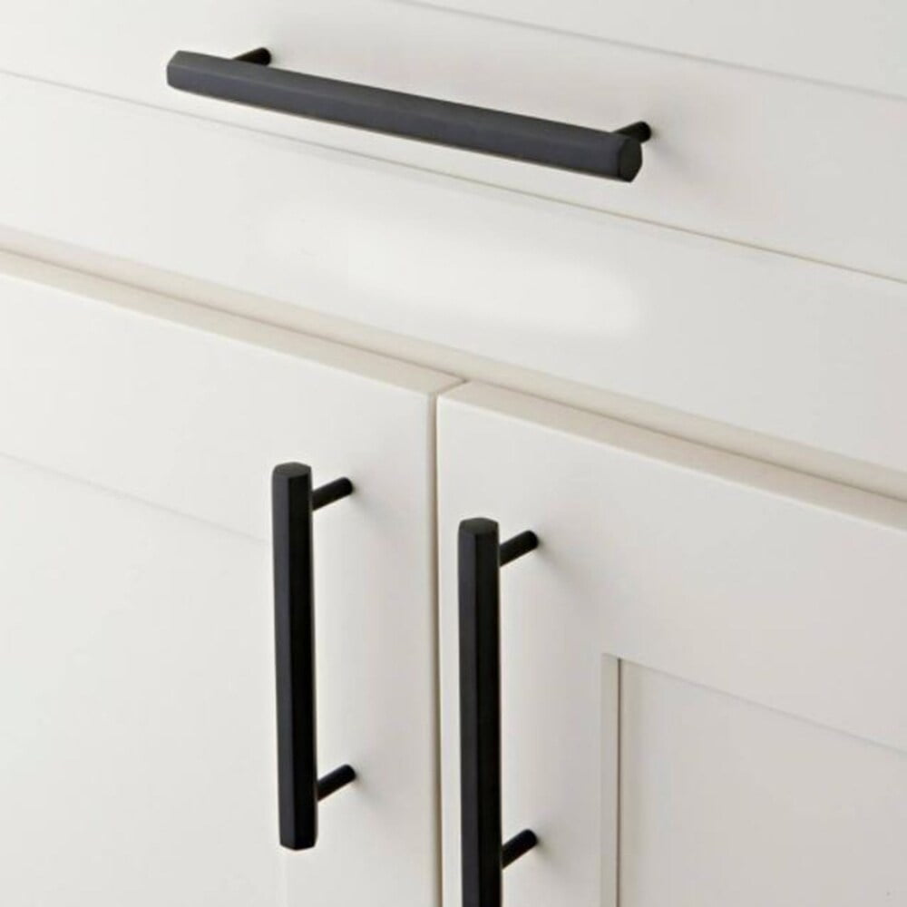 IXIR 6-5/16 in. (160 mm) Hexagon Black Cabinet Handle Drawer Pull 10 ...