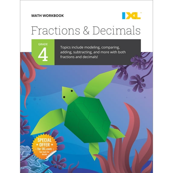 IXL Topic-Specific Workbooks IXL Math Workbook: Grade 4 Fractions and ...