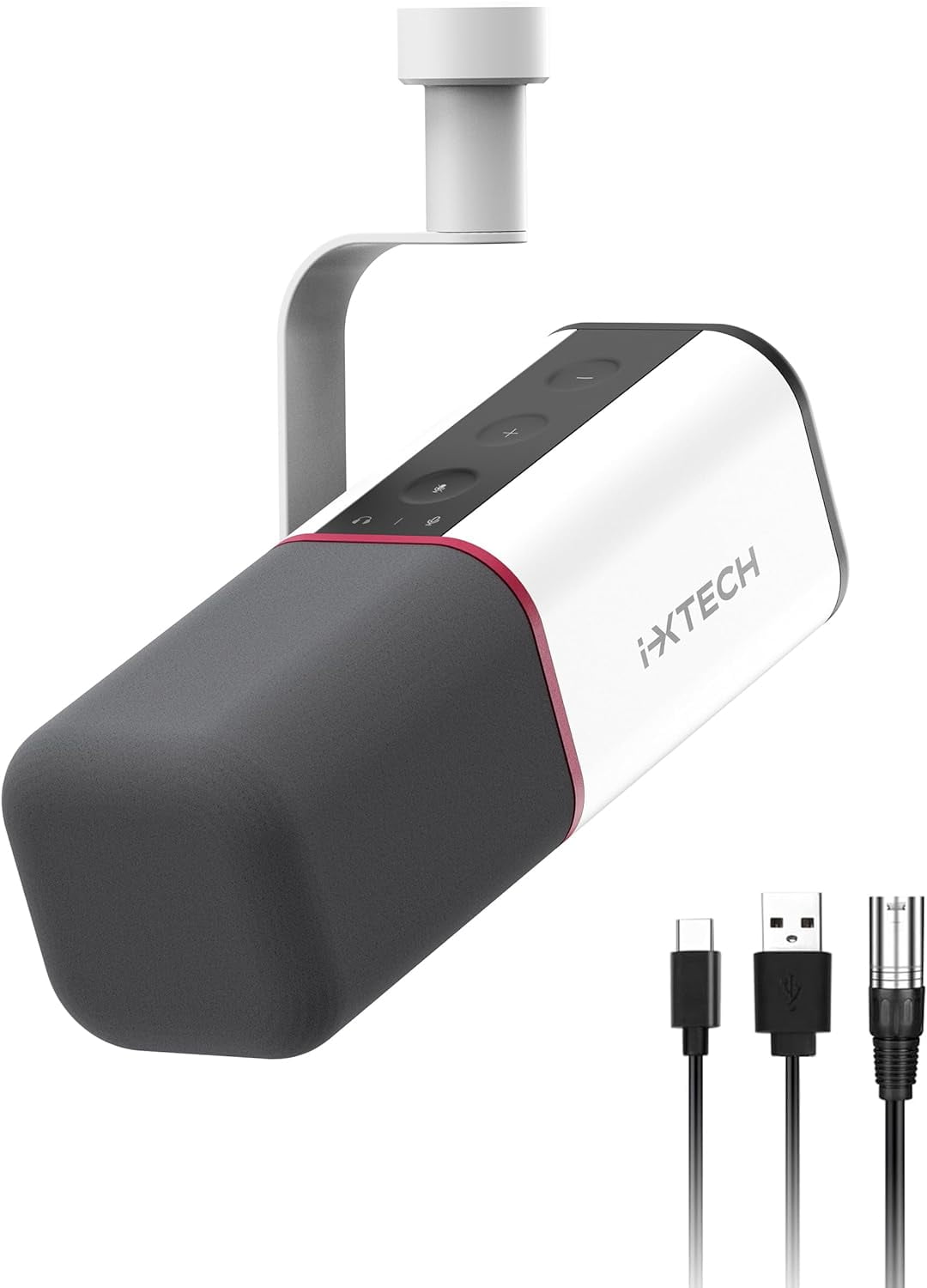 IXTECH Cardioid Dynamic Microphone with Mic Cover, Vocal USB XLR ...
