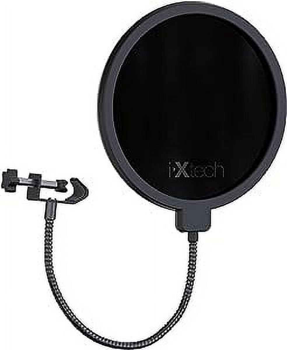 IXTECH Mic Pop Filter for Blue Yeti, Dual Layered Sound Shield, 360 ...