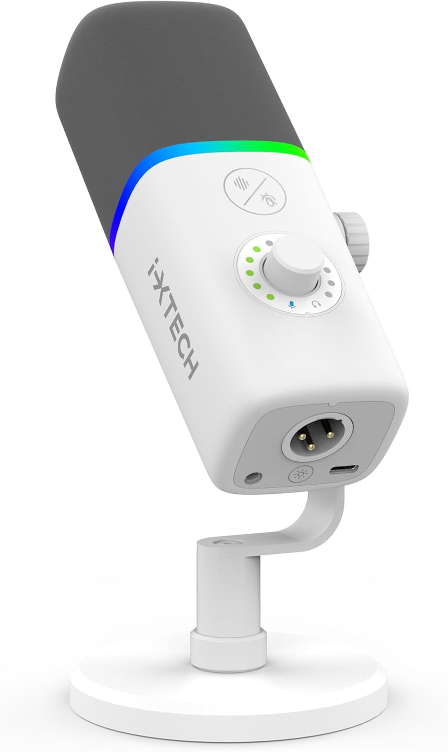 IXTECH Gaming USB Microphone for PC, Noise Cancellation Condenser Mic for Podcasts and Video ...