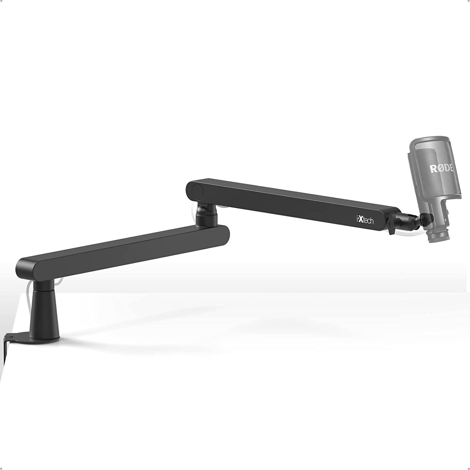 IXTECH Mic Arm Desk Mount, Low Profile Boom Arm, Adjustable Microphone ...