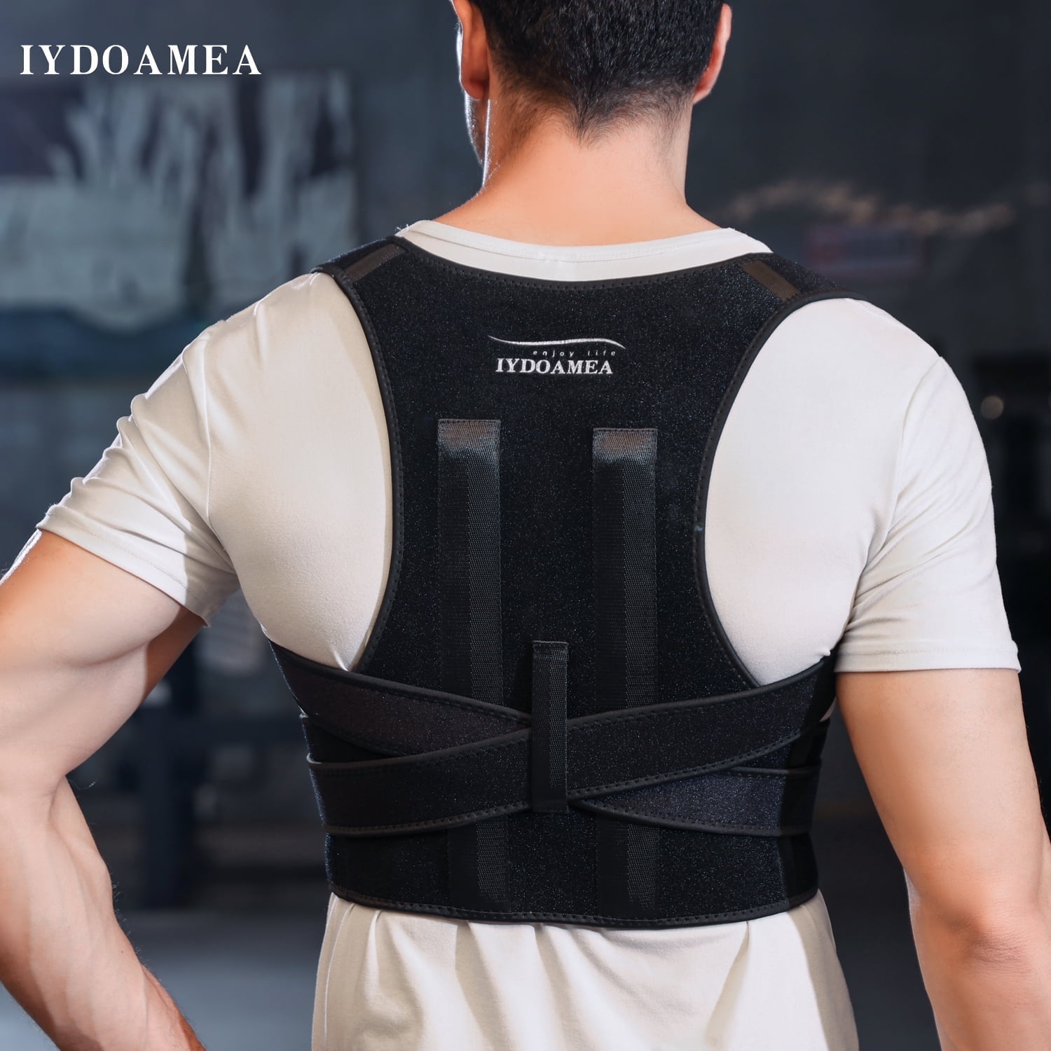 IYDoaMea Back Brace Compression for Women and Men Black, Medium ...