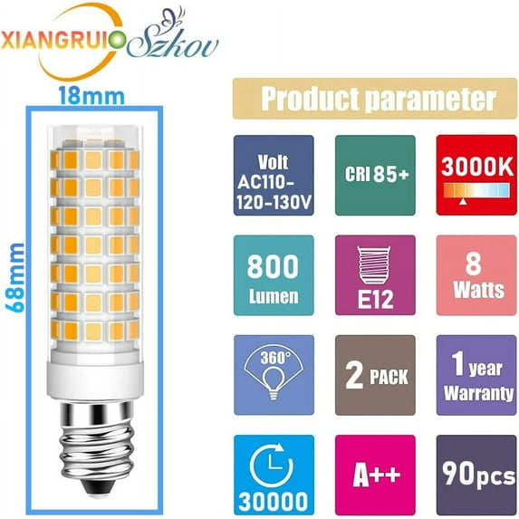 IYFFDFE-2-Pack E12 LED Bulb kx 2000 led Replacement Brother Sewing ...