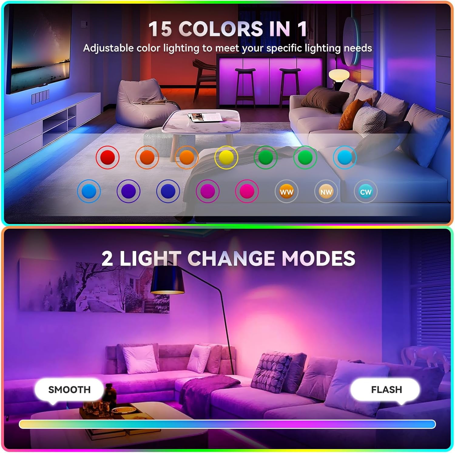 IYFFDFE-2 Pack Rechargeable LED Light Bulb with Remote Control ...