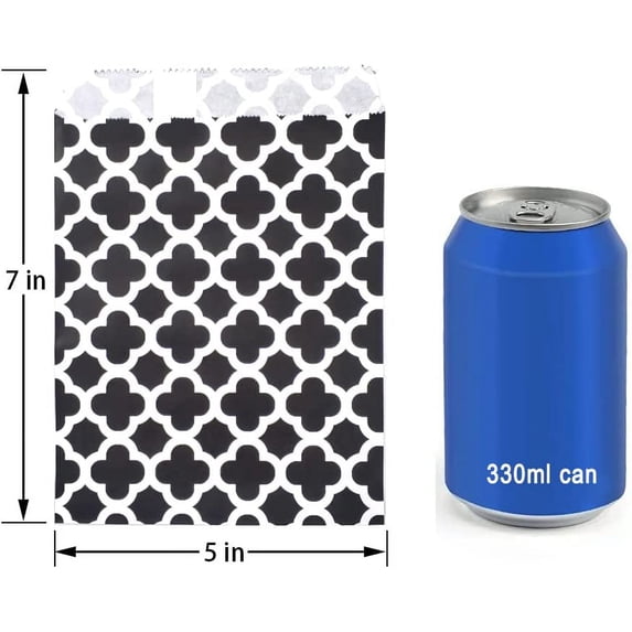 IYFFDFE-200 Pcs Black Candy Buffet Bags - Small Polka Dot Paper Treat ...