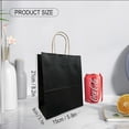 IYFFDFE-25 Pack Small 5.9x3.1x8.25 Inch Black Kraft Paper Gift Bags ...