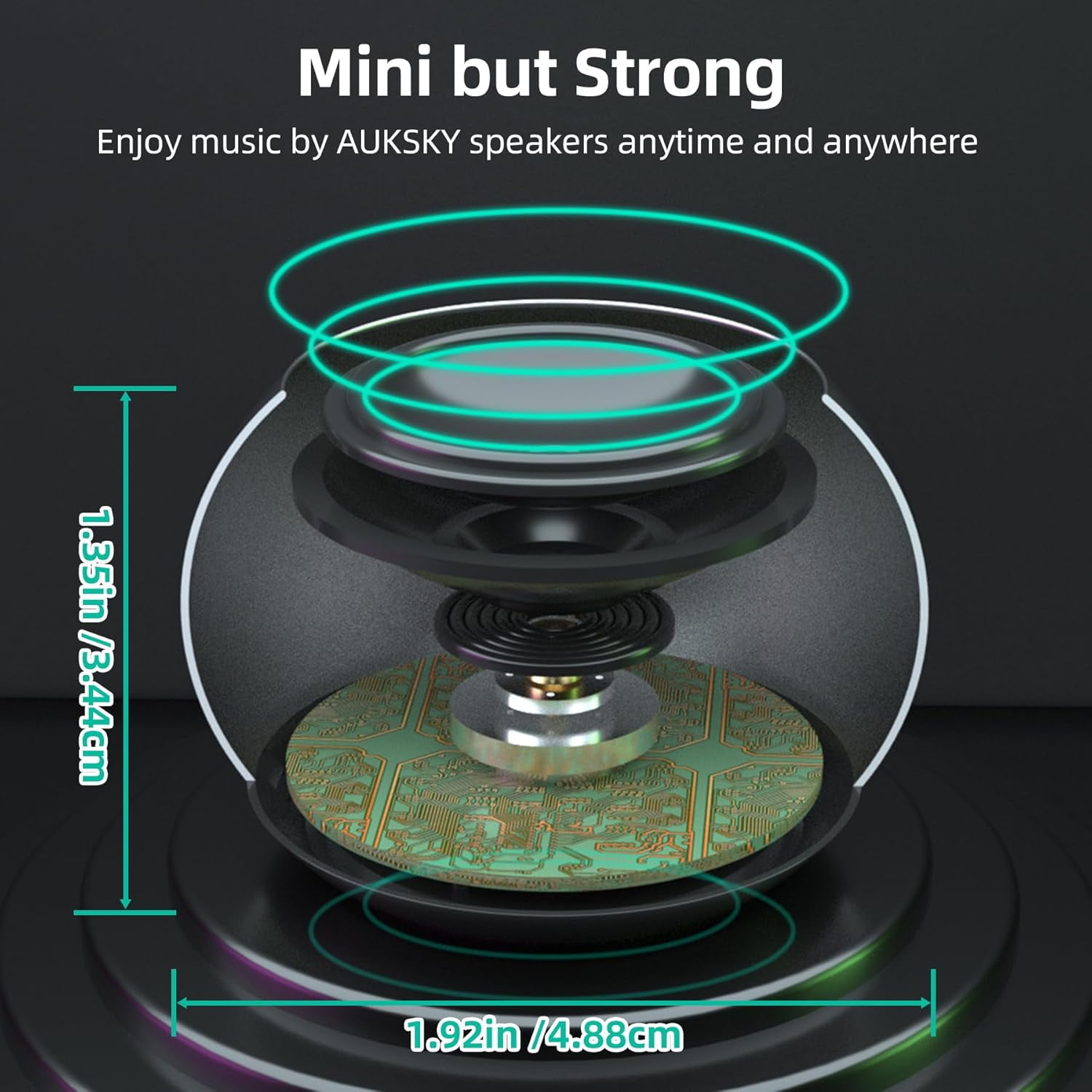 IYFFDFE-2Pack Portable Mini Speakers, Bluetooth Tiny Speakers,Wireless ...