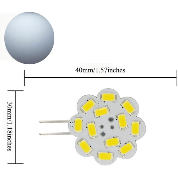 IYFFDFE-2W G4 LED Light Bulbs(6 Pack) LED Disc 20W Halogen Replacement ...