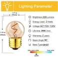 IYFFDFE-2W G40 LED Filament Light Bulb Dimmable(5-Pack)- E26 Mini Led ...