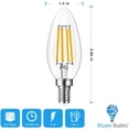 IYFFDFE-3 Pack E12 Filament LED Blue Light Bulbs – E12 Candelabra Bulb ...