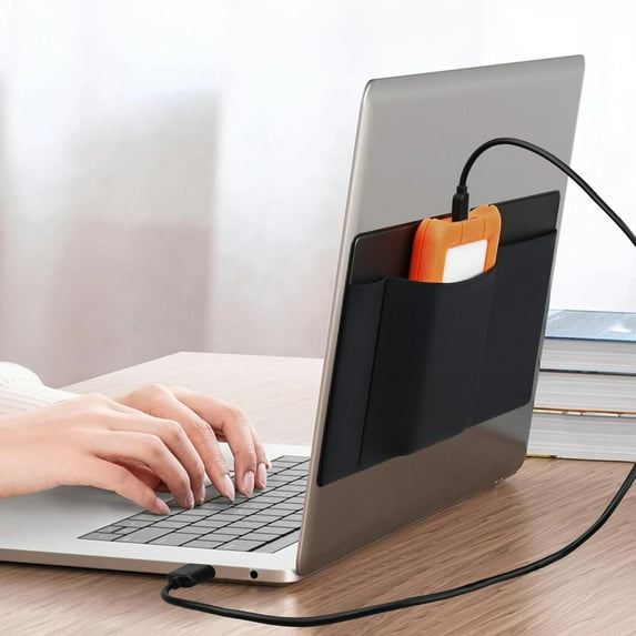 IYFFDFE-3-Pocket Mouse Holder for Laptop Stick on, External Hard Drive ...