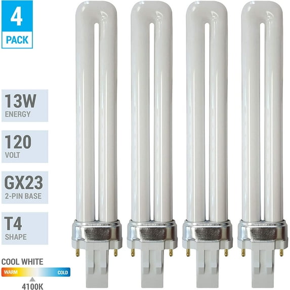 IYFFDFE-(4 Pack) K22195 - PLS13W/2P/841 - Compact Fluorescent Plug-in ...