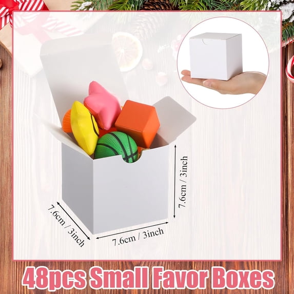 IYFFDFE-48 Pack Boxes White Gift Small Cardboard Gift Boxes with Lids ...