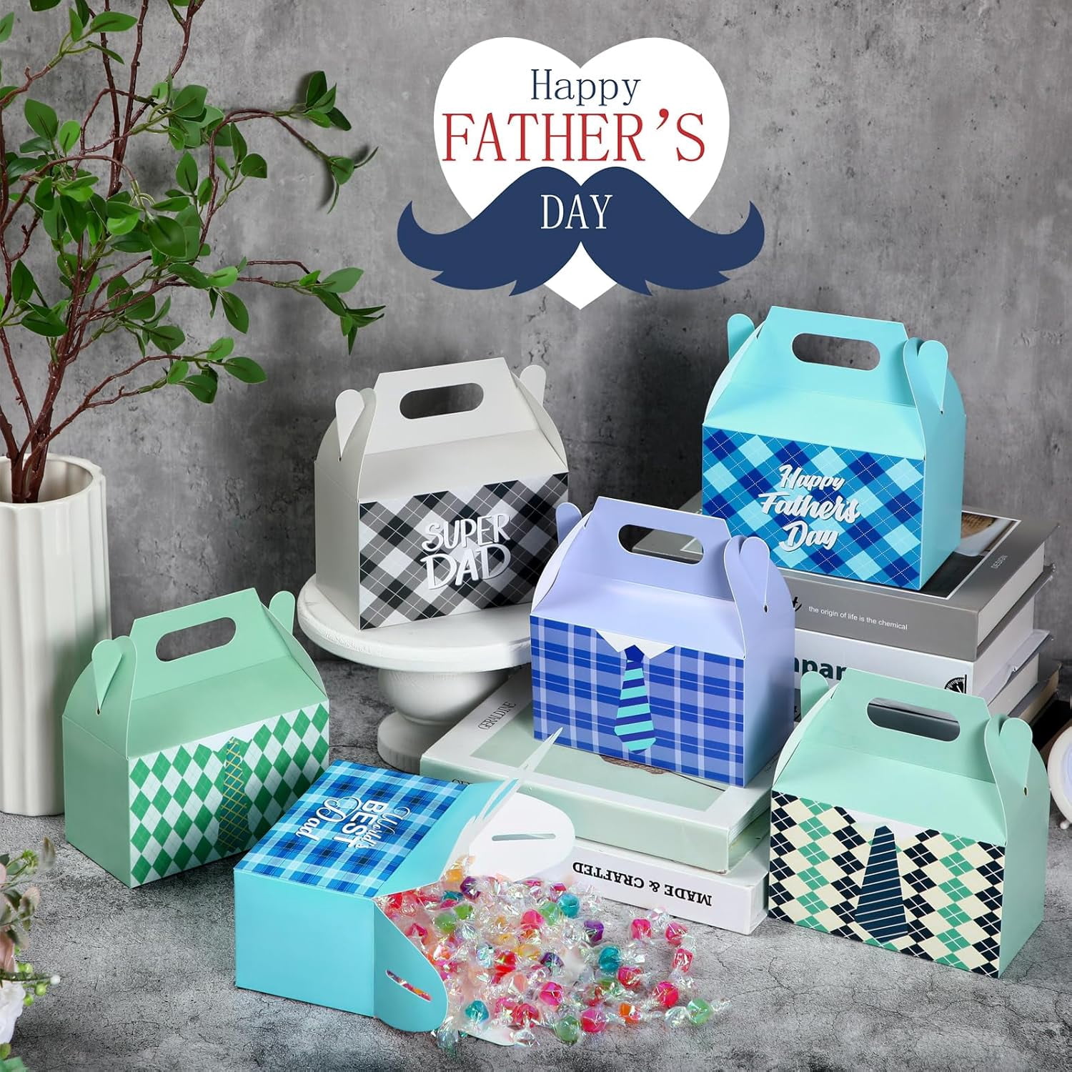 IYFFDFE-48 Pcs Father's Day Gift Boxes Small Candy Boxes Party Favors ...