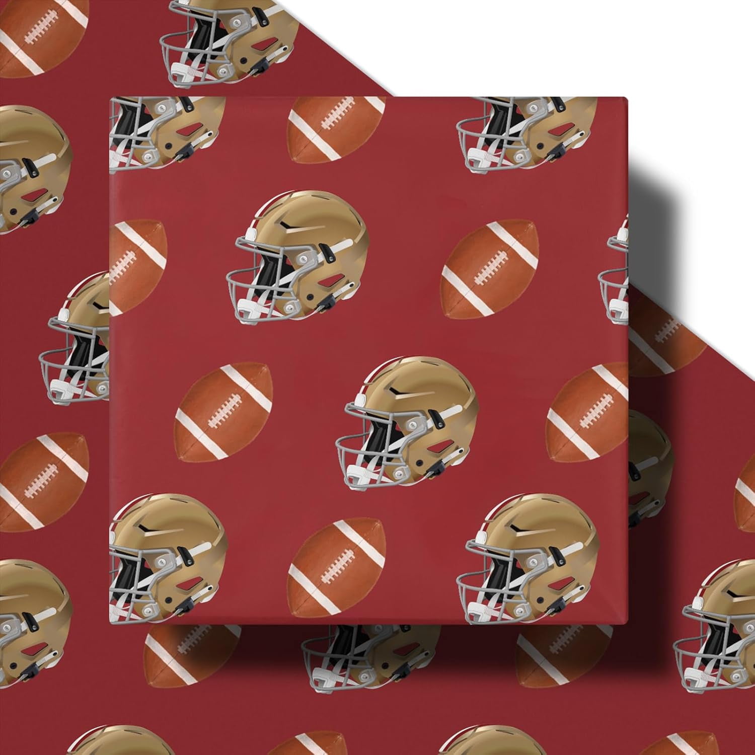 IYFFDFE-49ers American Football Wrapping Paper Roll for Men Boys, Mini ...