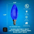 IYFFDFE-5 Watt E12 LED Filament Candelabra Blue Light Bulb, (60W ...