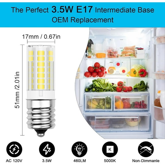 IYFFDFE-5304517886 KEI D28x kel 2816x Refrigerator Bulb 3.5W E17 Led ...