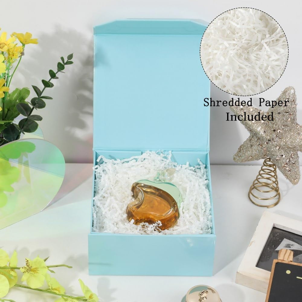 IYFFDFE-6 Pcs Small Blue Gift Box 6x6x3 Inch Magnetic Gift Box with ...