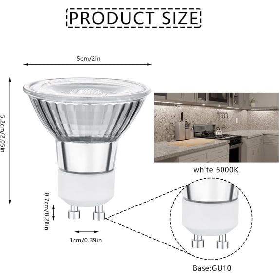 IYFFDFE-6W LED GU10 Range Hood Light Bulbs, LED Stove Appliance Light ...